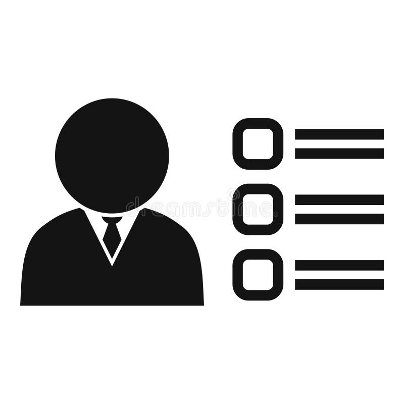Business Portfolio Icon Simple Vector. Cv People Human Stock Vector ...