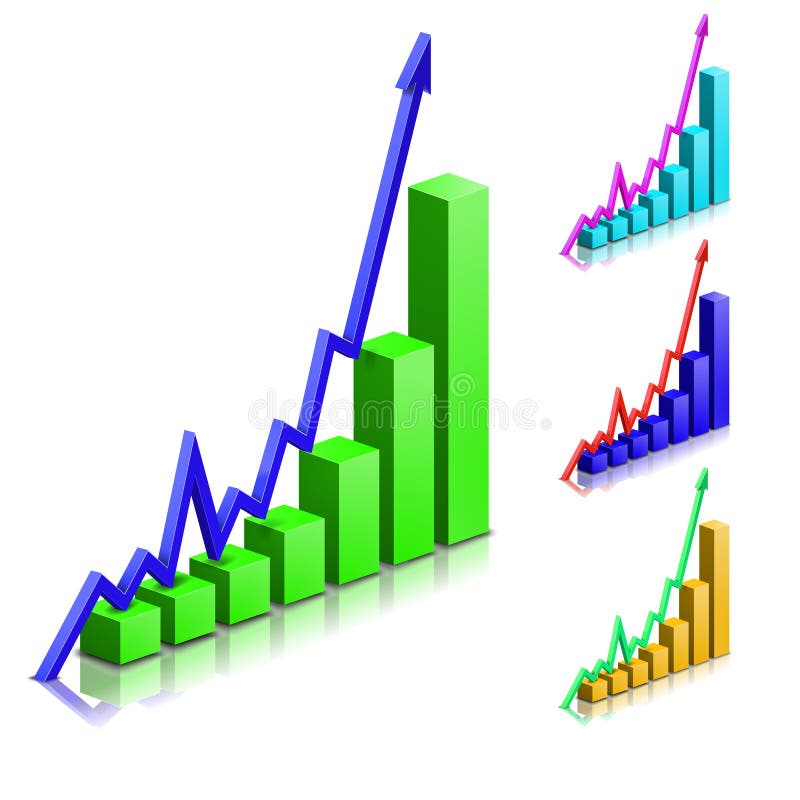 Business Positive Arrow Vector Graph Stock Vector - Illustration of ...