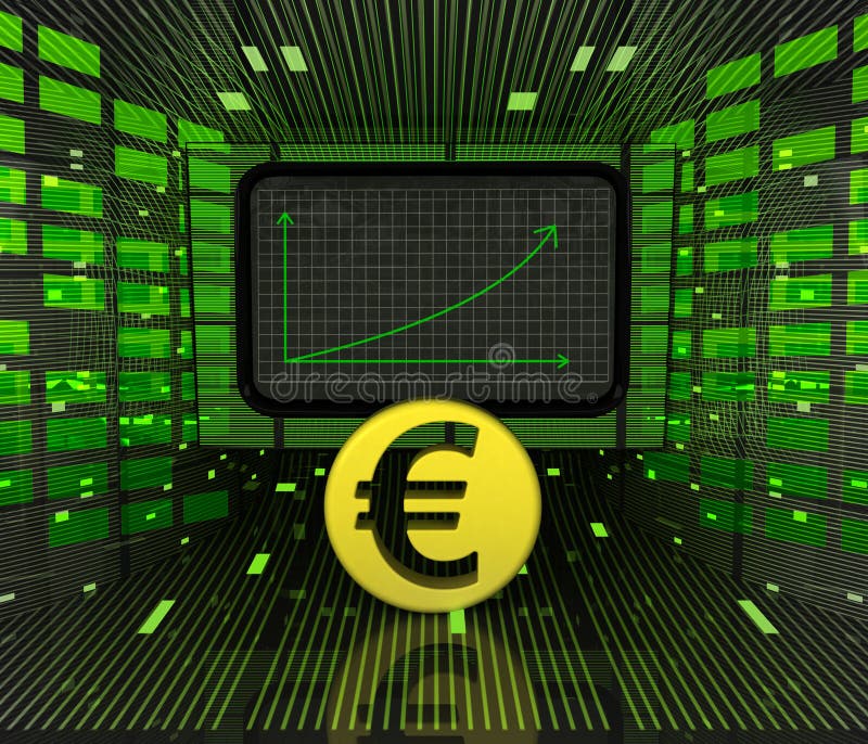 Business Positive Graph Forecast or Results of Euro Currency Stock ...
