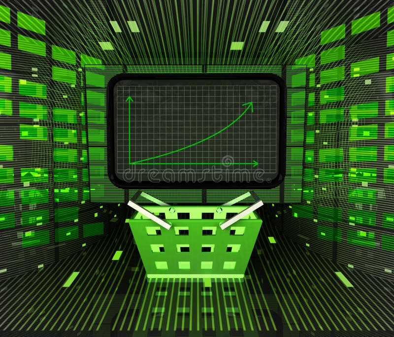 Business Positive Graph Forecast or Results of Trade Stock Illustration ...