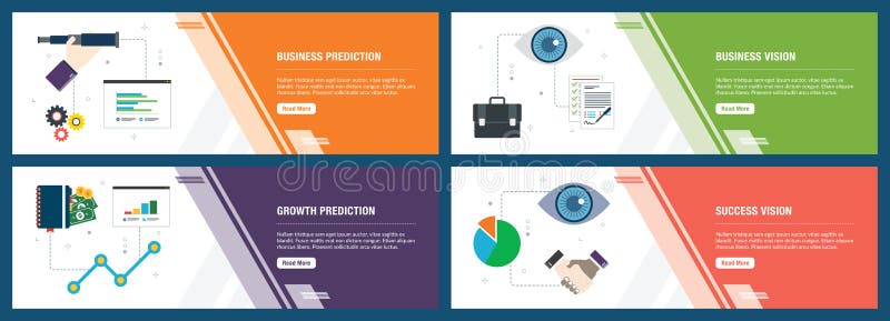 Business Prediction, Vision, Growth and Success Stock Vector ...