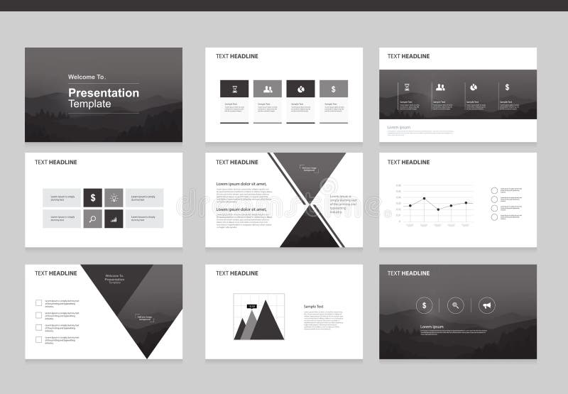 Presentation Background Design Template with Infographic Elements Stock ...