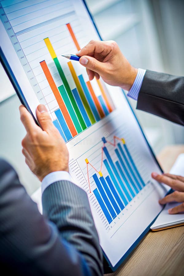 Business Presentation of Charts and Graphs Stock Illustration ...