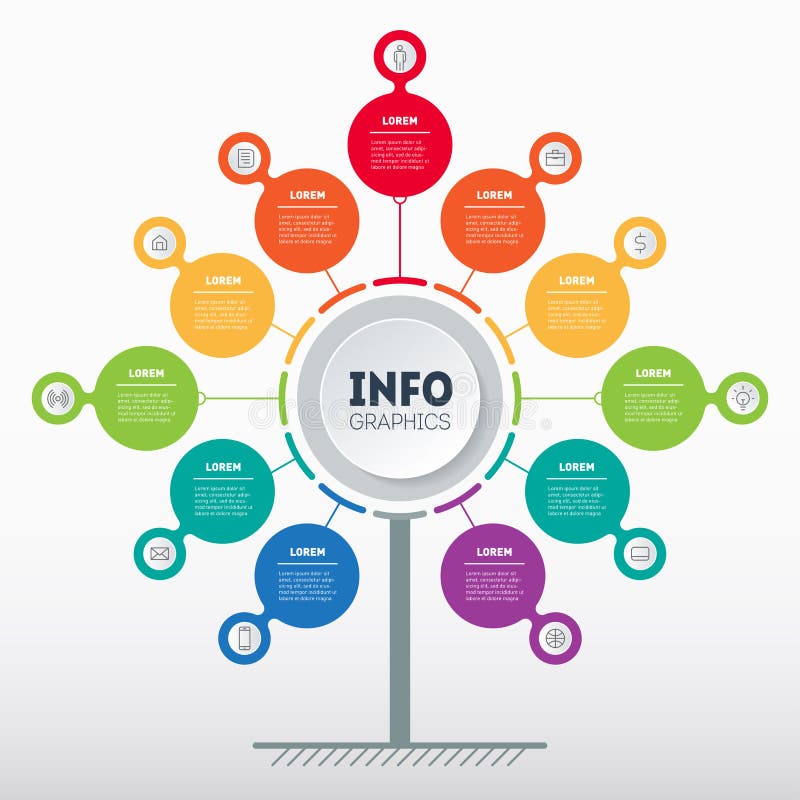 Business Presentation Concept with 11 Options. Web Template of Service ...