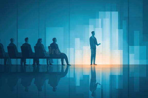 Business Presentation at Conference Featuring Speaker and Audience with ...