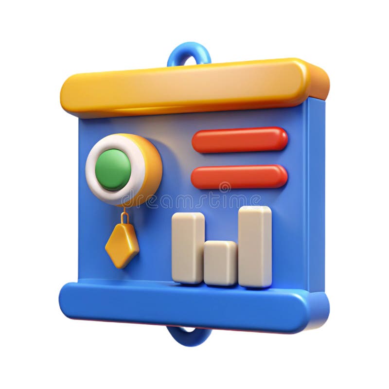 Business Presentation 3D Icon Stock Illustration - Illustration of ...