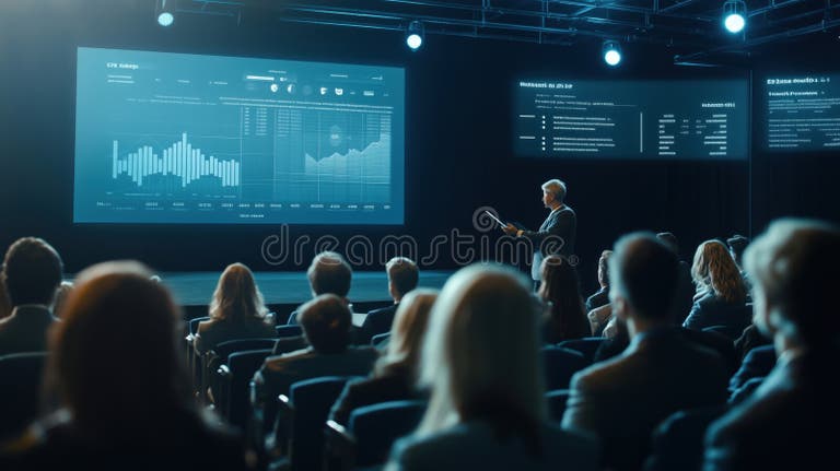 Business Presentation with Data Analytics Visuals, Audience Engaged ...