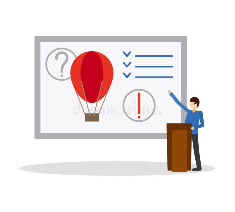 Business Presentation Flat Icon Stock Vector - Illustration of design ...