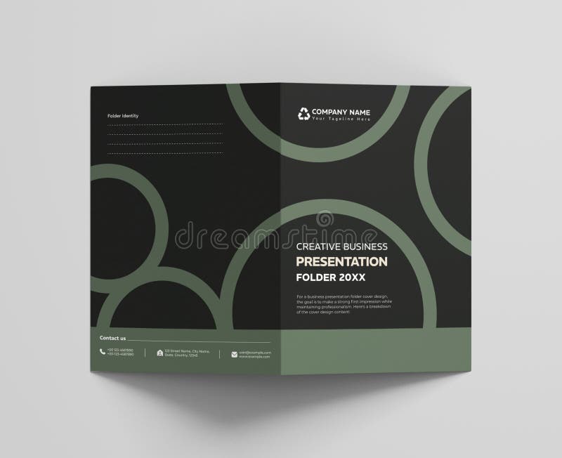 Business Presentation Folder Stock Illustration - Illustration of blue ...