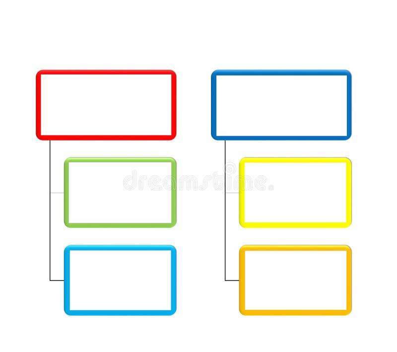 4 colored boxes stock illustration. Illustration of blue - 434346