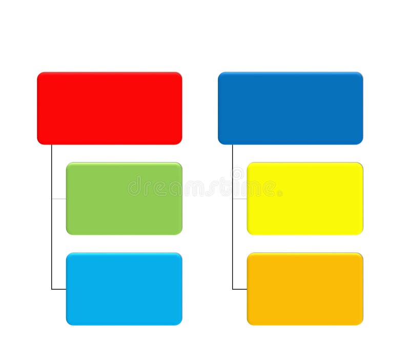 4 colored boxes stock illustration. Illustration of blue - 434346