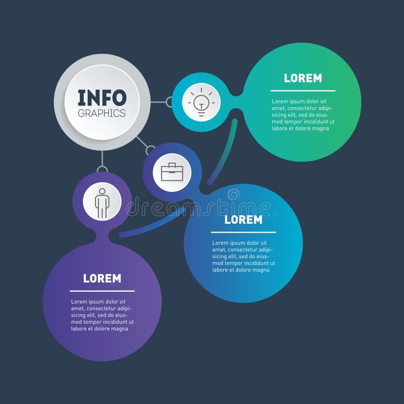 Template of Infographic with 4 Parts or Processes. Vector Info Graphic ...