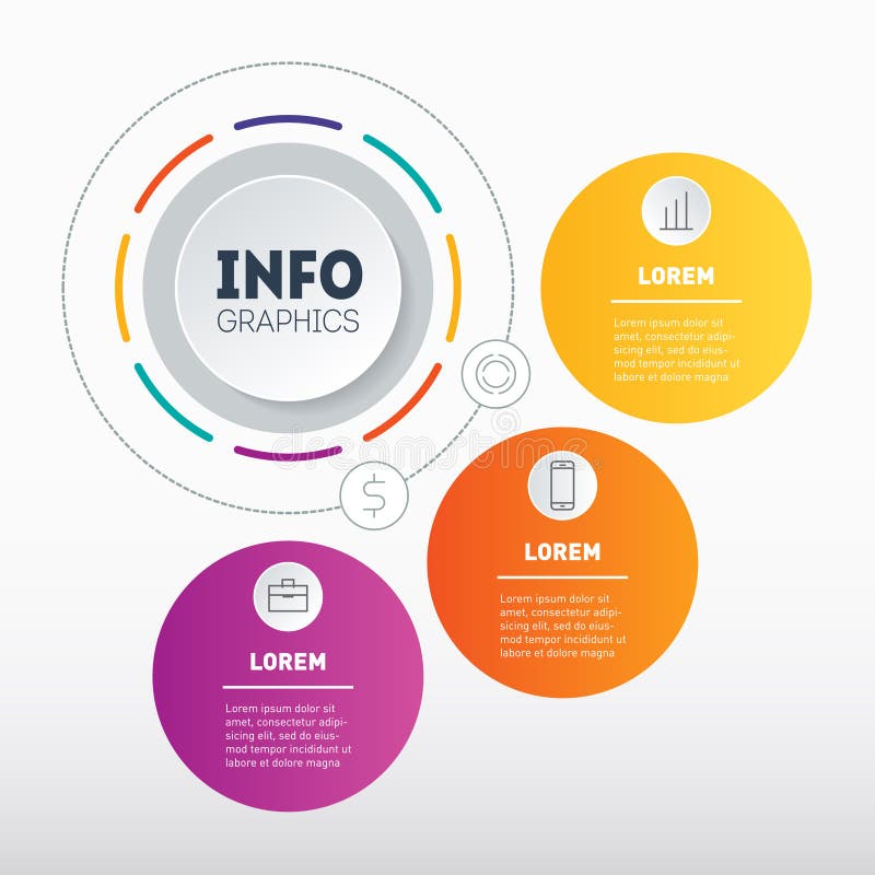 Business Presentation or Infographic with 3 Options. Dynamic ...