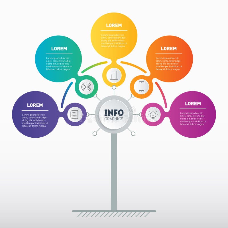 Business Presentation or Infographics Concept with Five Options. Web ...