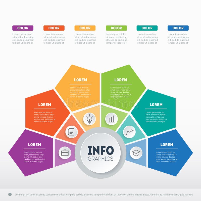 Business Presentation or Infographic Examples with 6 Options. Vector ...