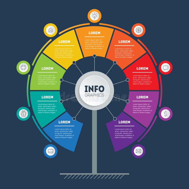 Business Presentation or Infographic Examples with 6 Options. Vector ...