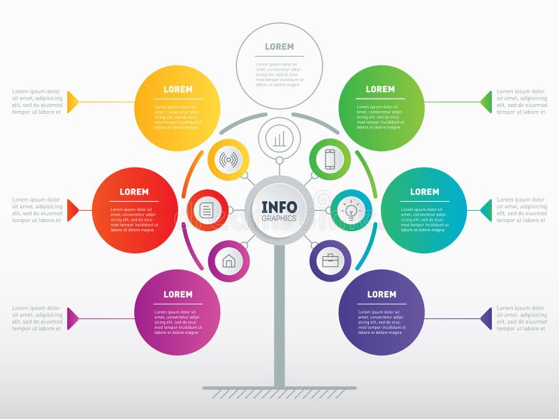 Business Presentation or Infographics Concept with 6 or 7 Points. Web ...