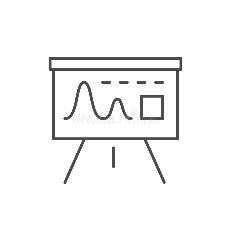 Business Presentation Line Outline Icon Stock Vector - Illustration of ...