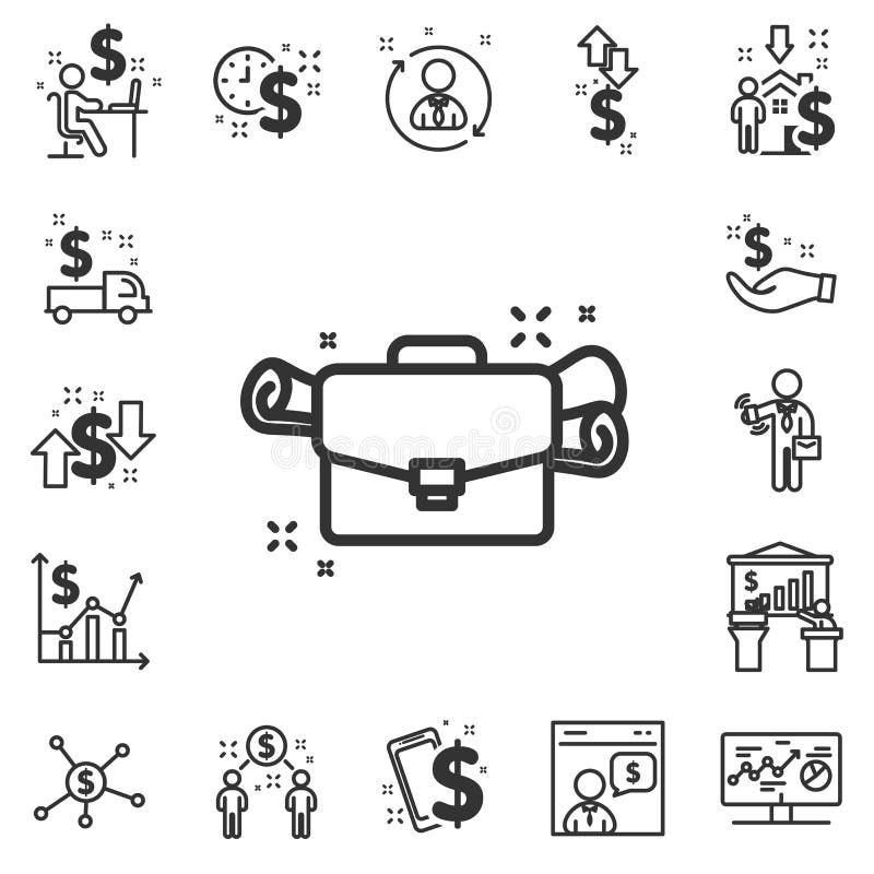 Icons Set of Business Economic Stock Vector - Illustration of academy ...