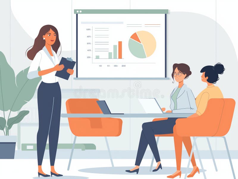 Business Presentation at Office Stock Photo - Image of making, graph ...