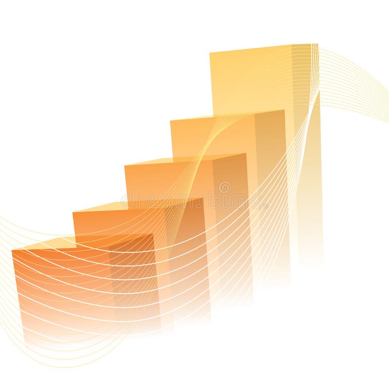 Orange graph stock vector. Illustration of graphic, market - 111986913