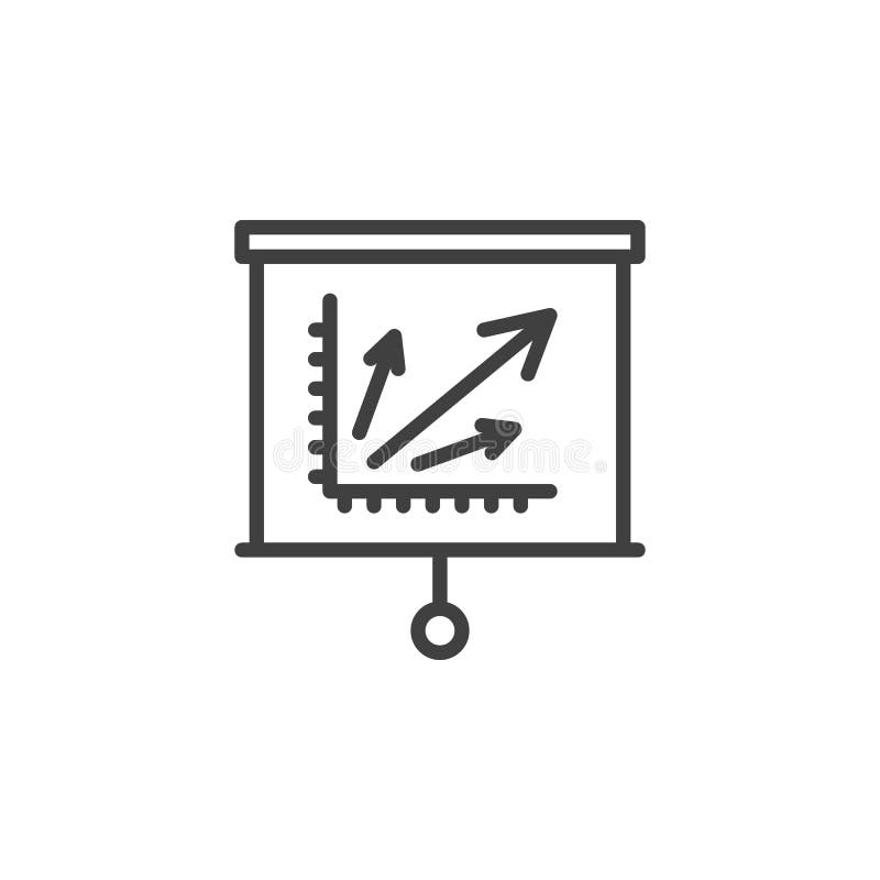 Projection Screen Graph Icon Stock Illustrations – 616 Projection ...