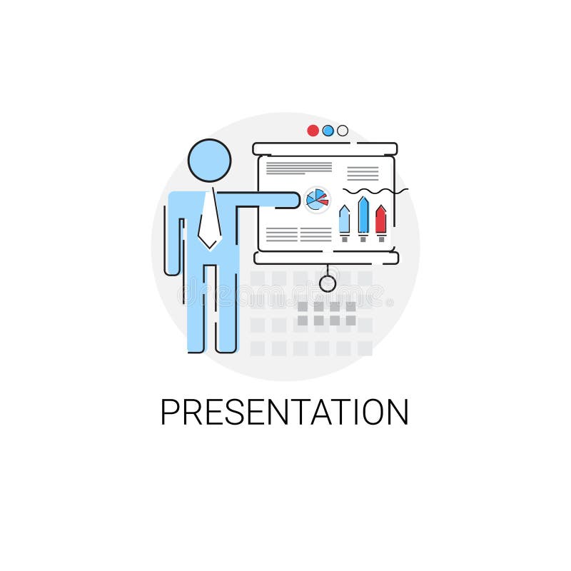Business Presentation Seminar Conference Brainstorm Process Icon Stock ...