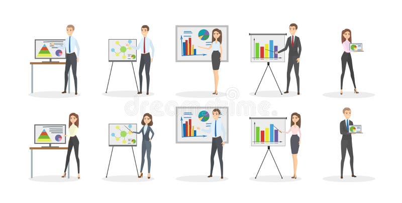 Business presentation set. stock vector. Illustration of company ...