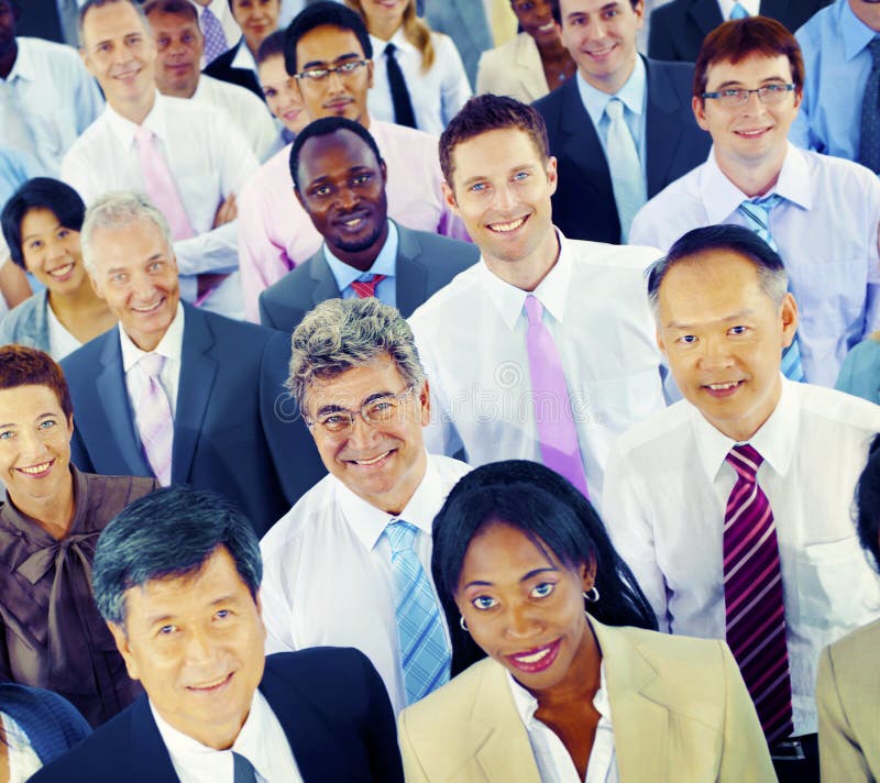 Business Presentation Speech Microphone Group Crowd Stock Image - Image ...