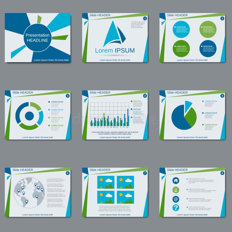 Business Presentation Vector Design Template Stock Vector ...