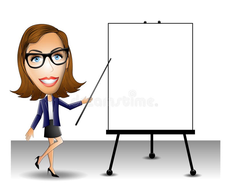 Business Presentation Woman Stock Illustration - Illustration of ...