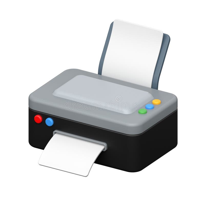 Business Printer Icon for Invoice or Document Printing. Stock ...