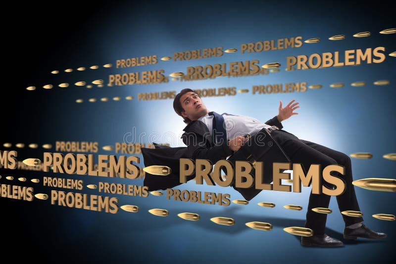 The Business Problem and Challenge Concept with Businessman Stock Image ...