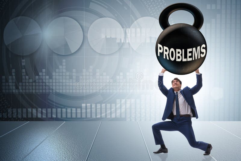 The Business Problem and Challenge Concept with Businessman Stock Image ...