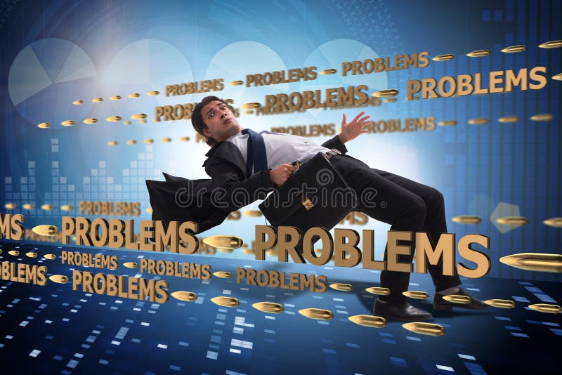 The Business Problem and Challenge Concept with Businessman Stock Image ...