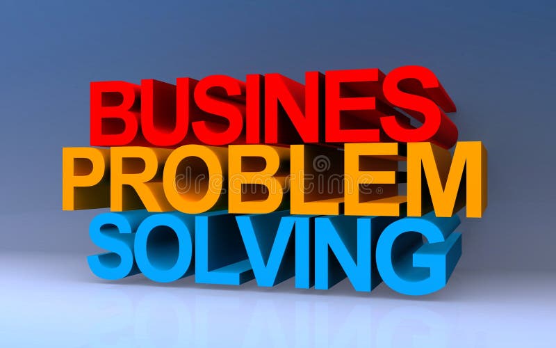 Business Problem Solving on Blue Stock Photo - Image of innovation ...