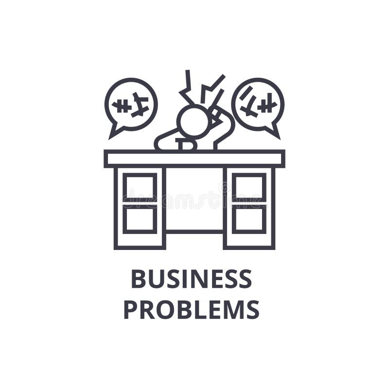 Business Problems Thin Line Icon, Sign, Symbol, Illustation, Linear ...