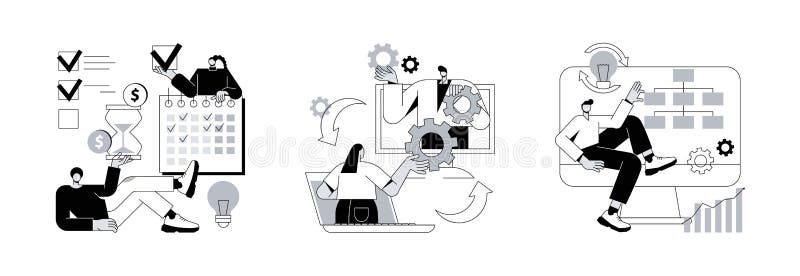 Business Process Abstract Concept Vector Illustrations. Stock Vector ...