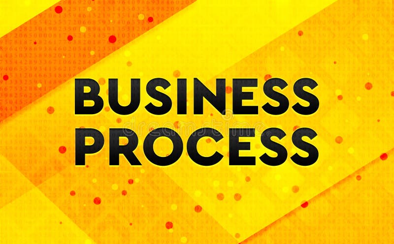 Business Process Abstract Digital Banner Yellow Background Stock ...