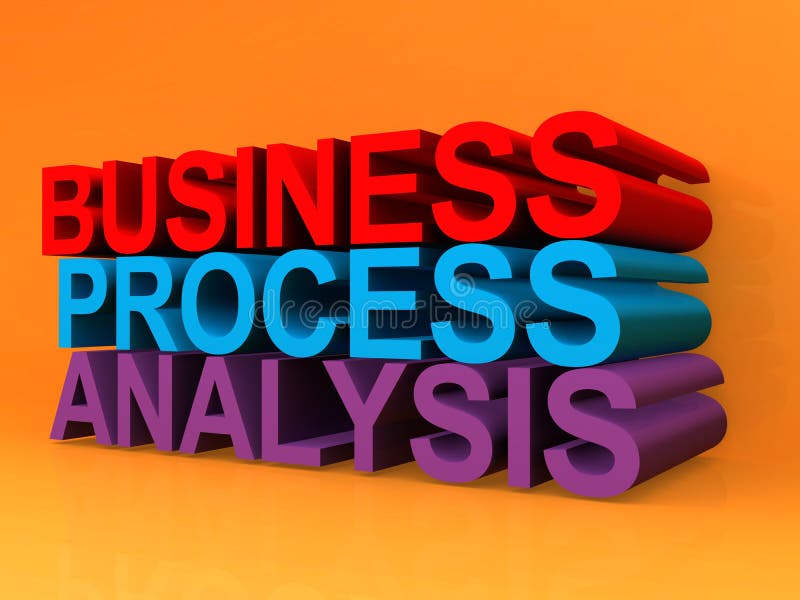 Business Process Analysis on Orange Stock Illustration - Illustration ...