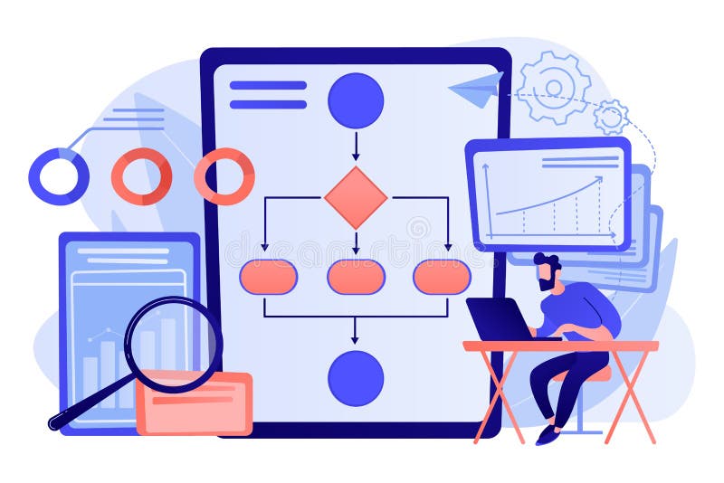 Business Process Automation BPA Concept Vector Illustration. Stock ... Business Process Automation BPA Concept Vector Illustration. Stock ...