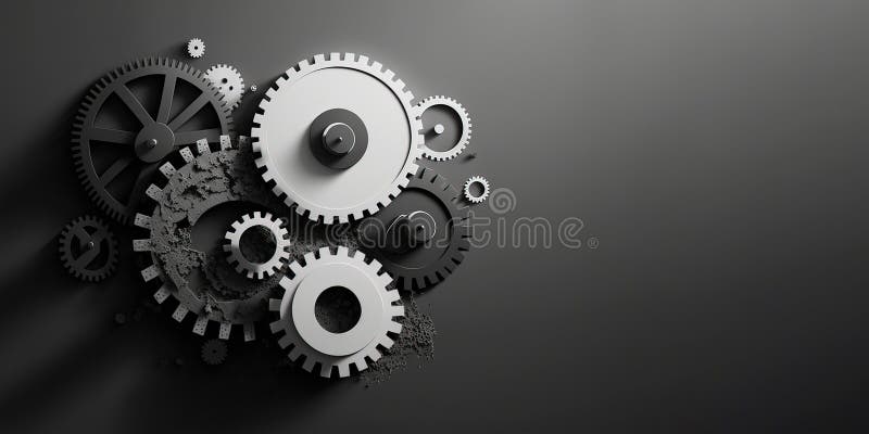 Business Process Automation Concept. Symbol of Engineering, Industry ...
