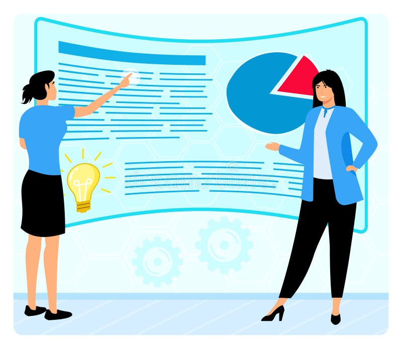 Business Process Automation Concept. Teamwork at Abstract Project in ...