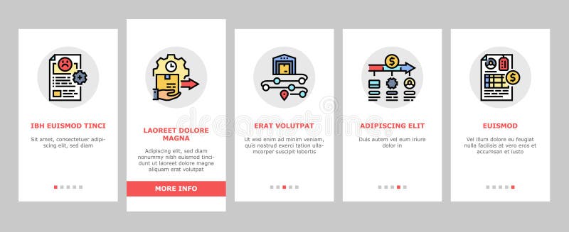 Business Process Automation Onboarding Icons Set Vector Stock Vector ...