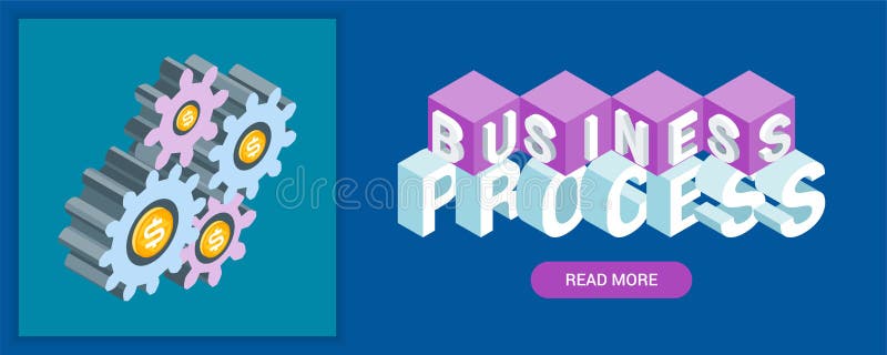 Business process banner stock vector. Illustration of business - 123288300