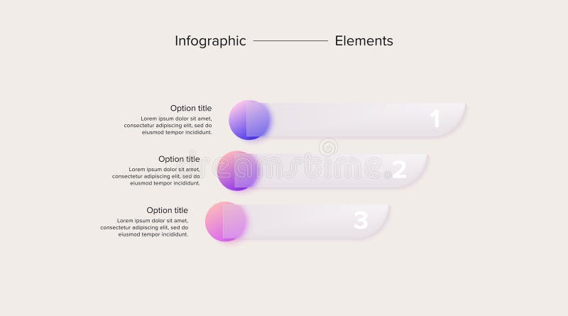 Business Process Chart Infographics with 3 Step Circles. Circular Corporate Workflow Graphic ...