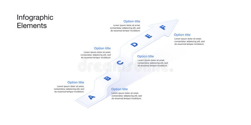 Business Process Chart Infographics with 6 Step Arrows. Corporate ...