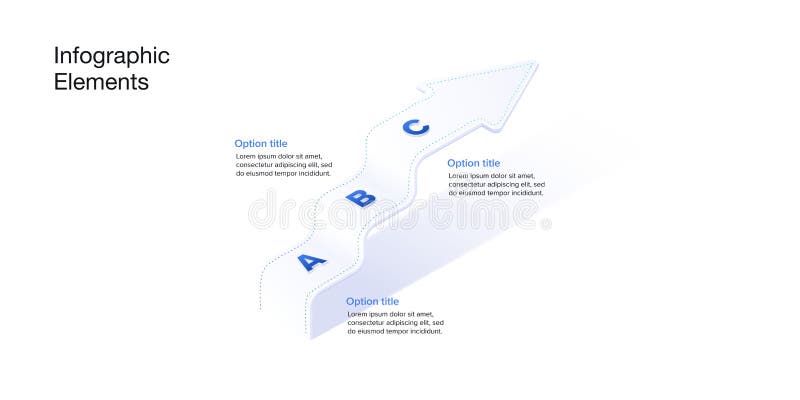 Business Process Chart Infographics with 3 Step Arrows. Corporate ...