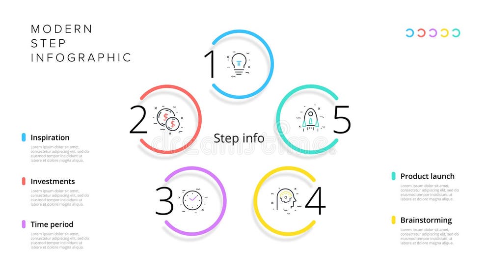 5 Step Circles Infographics Stock Illustrations – 411 5 Step Circles ...