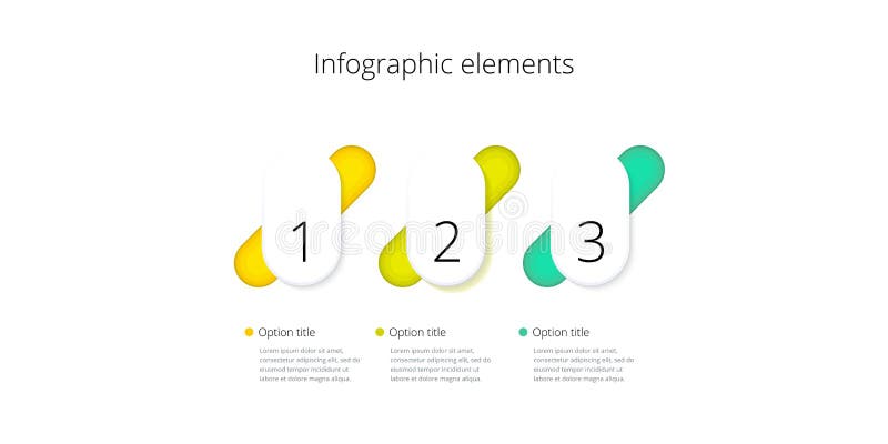 Business Process Chart Infographics with 3 Step Circles. Circular Corporate Workflow Graphic ...